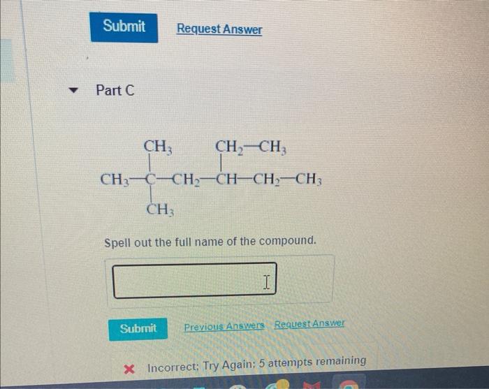 Solved Spell out the full name of the compound. Spell out | Chegg.com