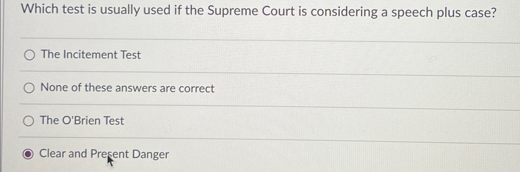 Solved Which test is usually used if the Supreme Court is | Chegg.com