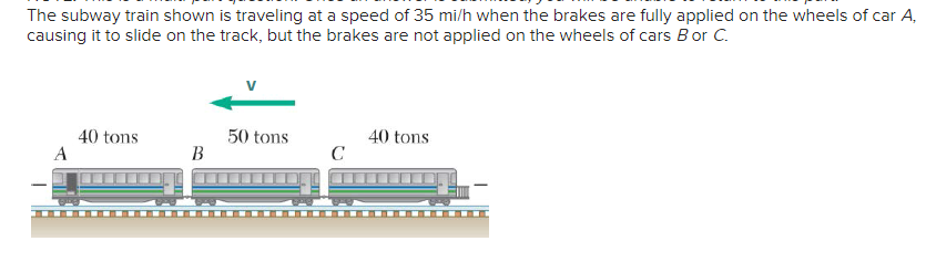 Solved The subway train shown is traveling at a speed of | Chegg.com