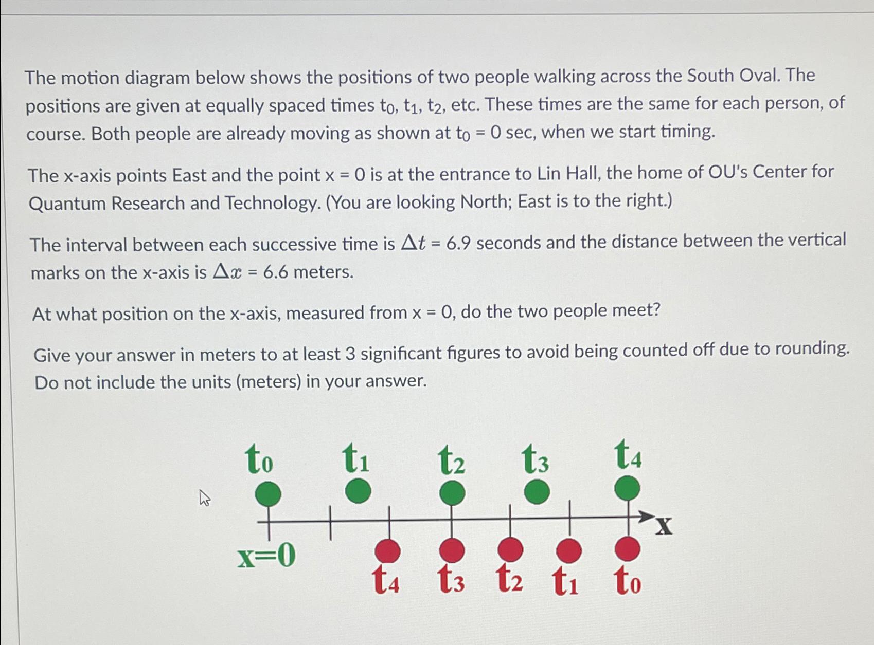 Solved The motion diagram below shows the positions of two | Chegg.com