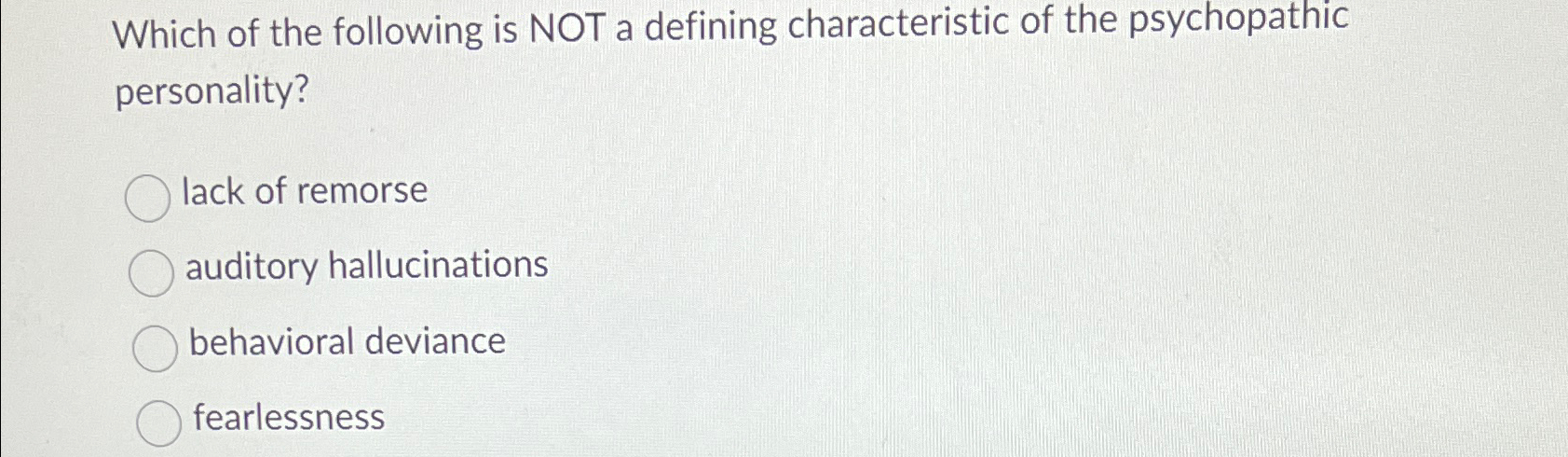 Solved Which of the following is NOT a defining | Chegg.com