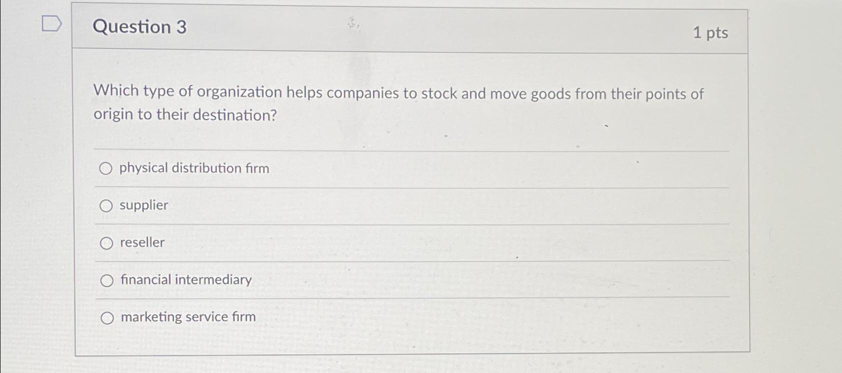 Solved Question 31 ptsWhich type of organization helps | Chegg.com Solved Question 31 ptsWhich type of organization helps | Chegg.com