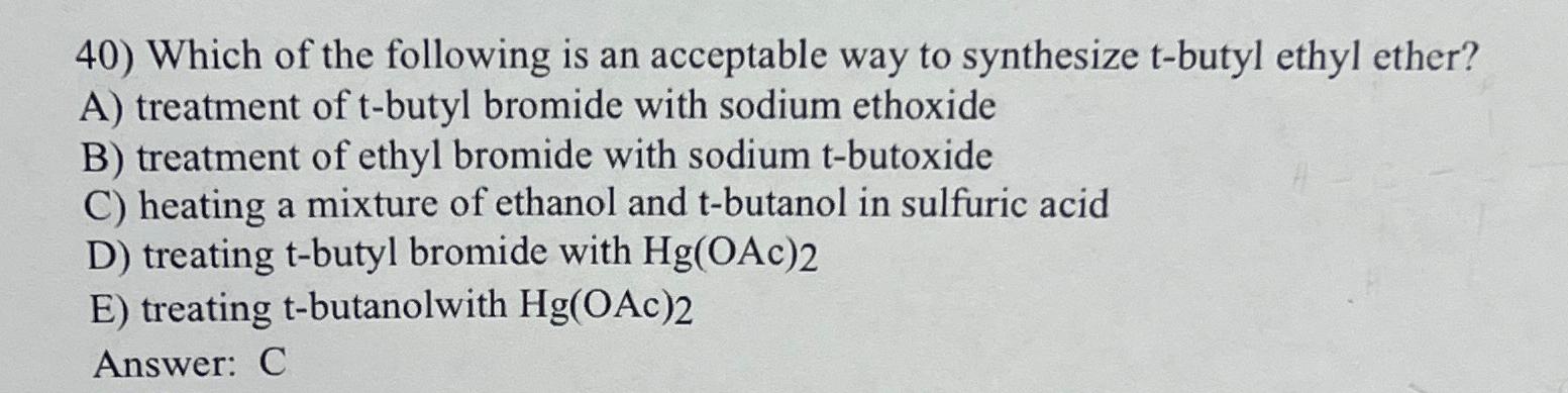 Solved Which of the following is an acceptable way to | Chegg.com