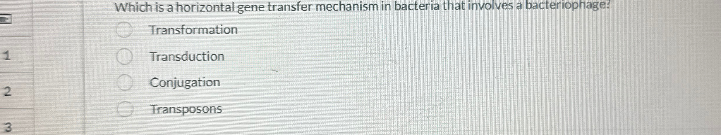 Solved Which is a horizontal gene transfer mechanism in | Chegg.com