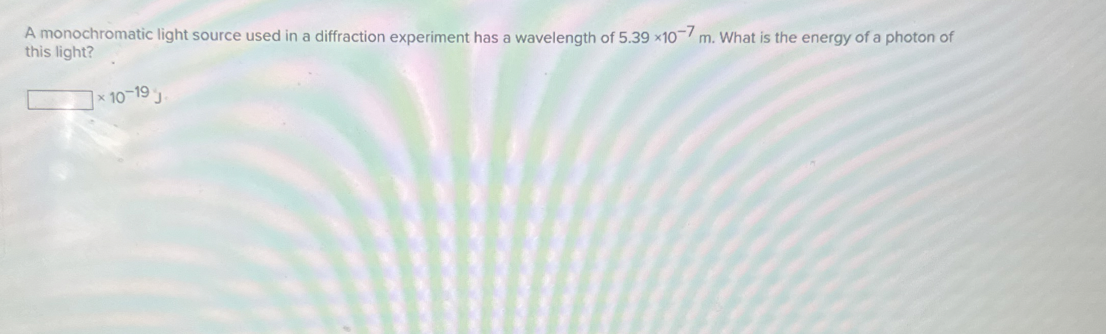 Solved A monochromatic light source used in a diffraction | Chegg.com