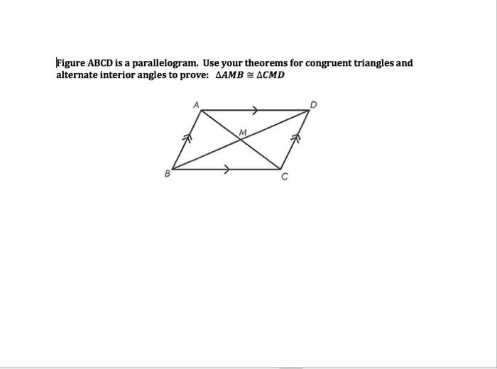 Solved Figure ABCD is a parallelogram. Use your theorems for | Chegg.com