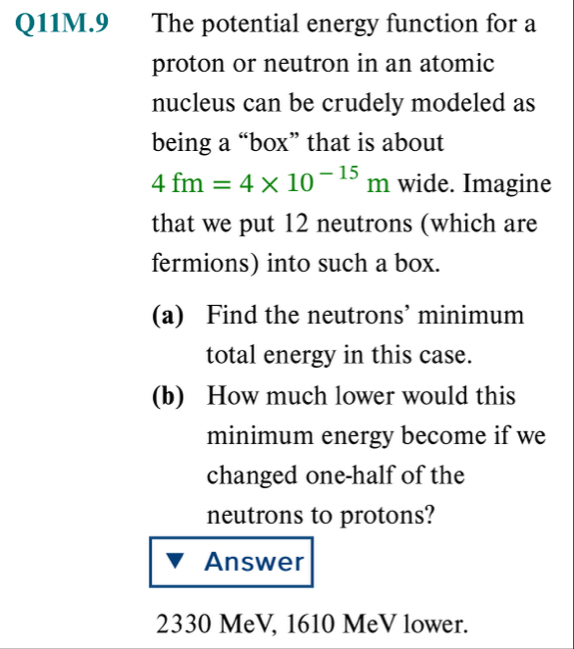 Solved Q11M. 9 ﻿The potential energy function for a proton | Chegg.com