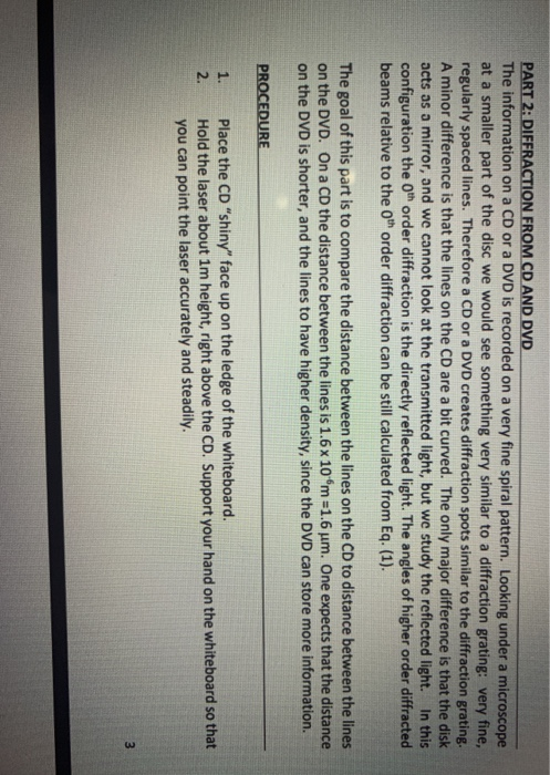 Solved Diffraction The purpose of this lab is to explore | Chegg.com