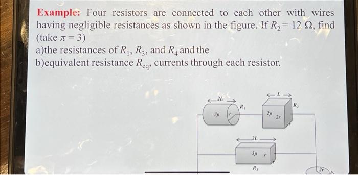 Example: Four resistors are connected to each other | Chegg.com