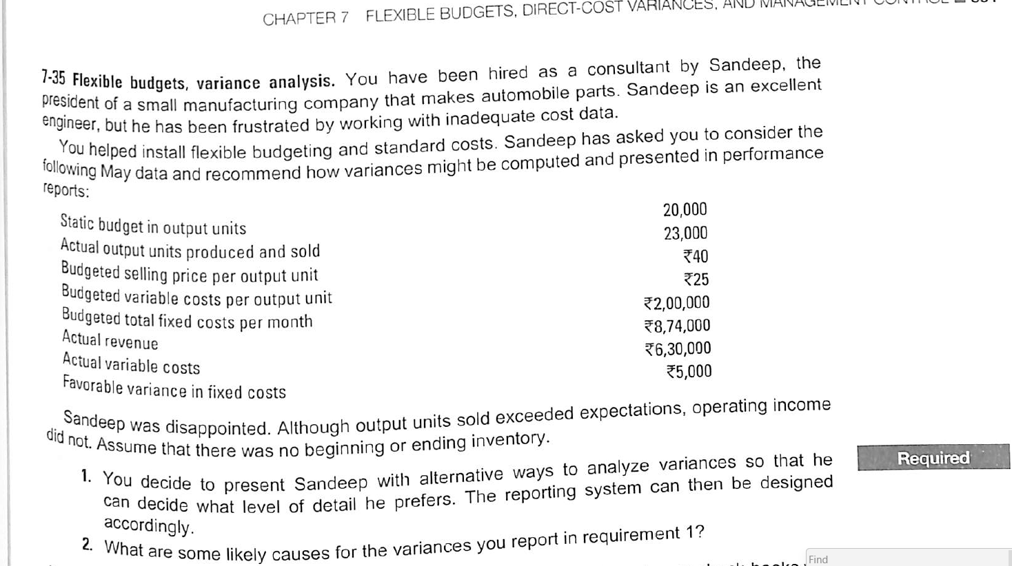 Solved Cost accounting by Horngren problem 7-35 ﻿to 7-40, | Chegg.com