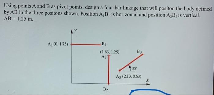 Solved Using points A and B as pivot points, design a | Chegg.com