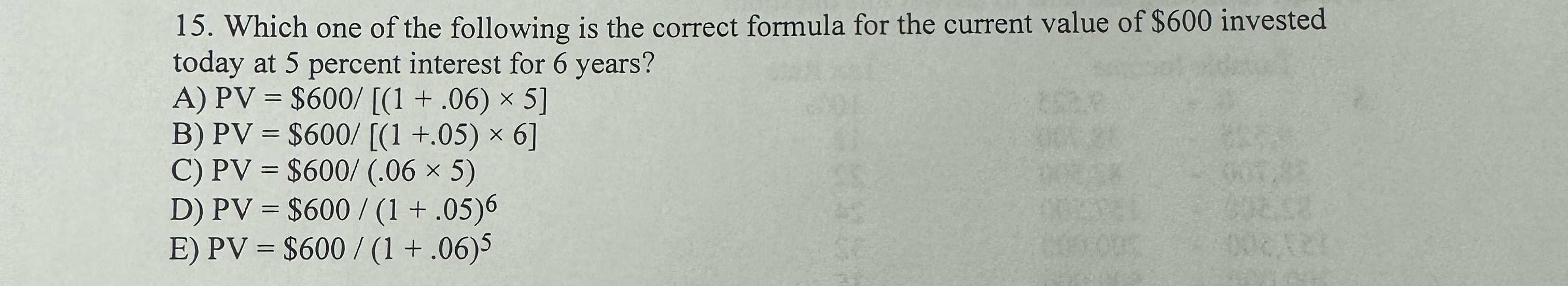 Solved Which one of the following is the correct formula for | Chegg.com