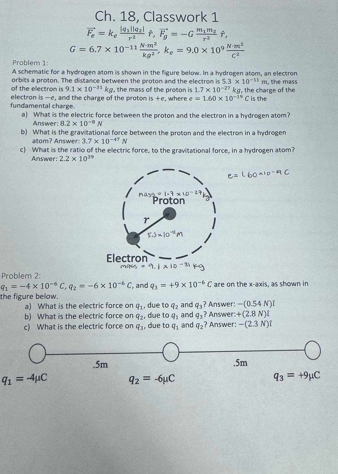 Solved Ch. 18, ﻿Classwork | Chegg.com