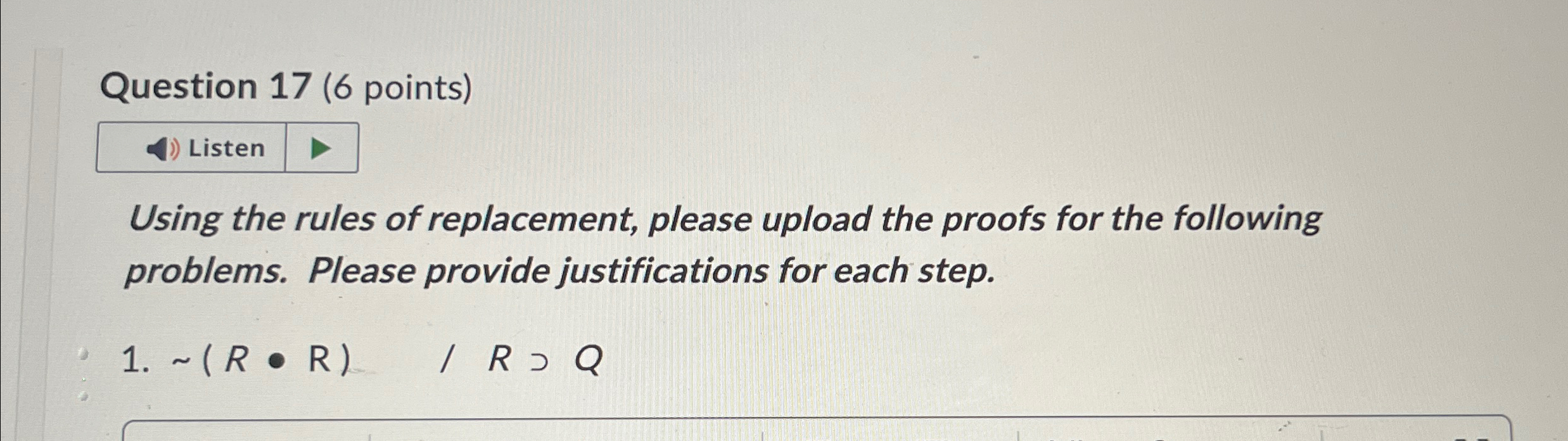 Solved Question 17 (6 ﻿points)ListenUsing the rules of | Chegg.com