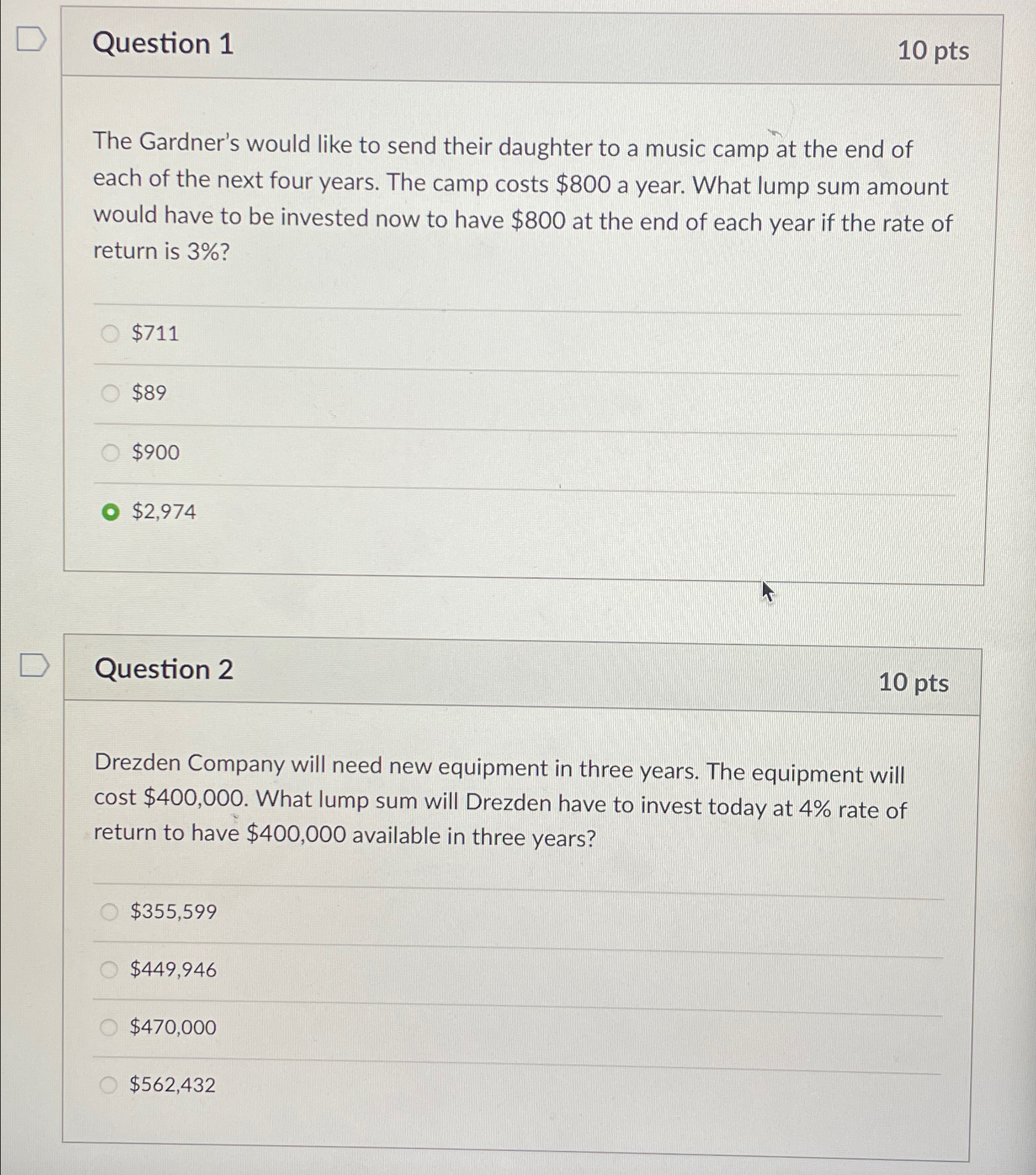 Solved Question 110ptsThe Gardner's would like to send their | Chegg.com