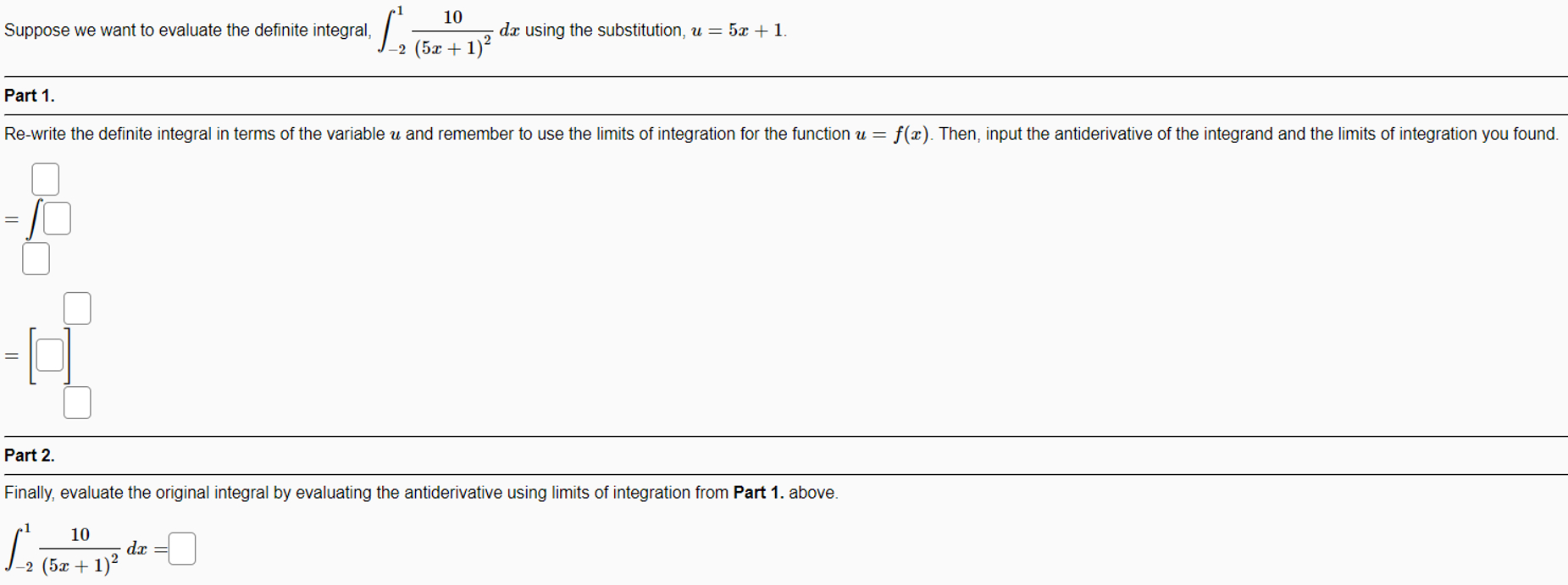 Solved Suppose we want to evaluate the definite integral, | Chegg.com