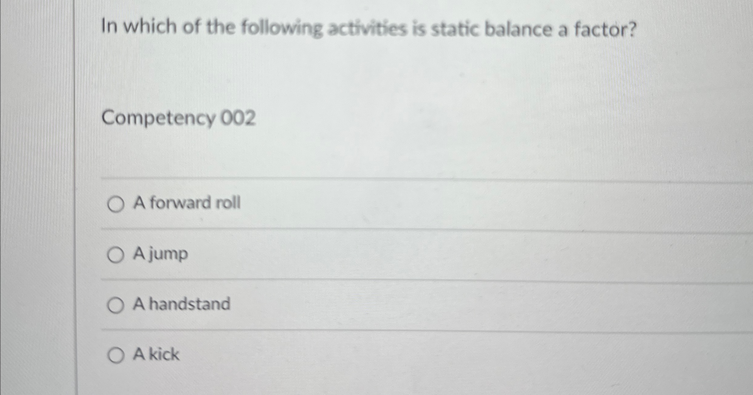 Solved In which of the following activities is static | Chegg.com