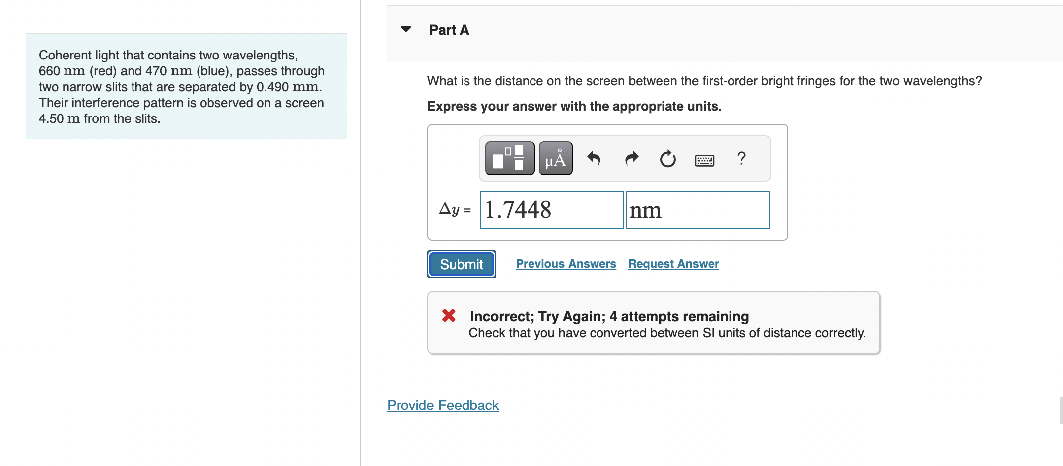 Solved Coherent light that contains two | Chegg.com