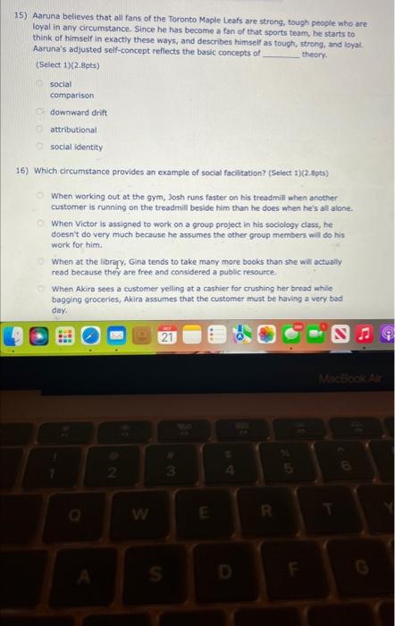 Solved 15) Aaruna believes that all fans of the Toronto | Chegg.com