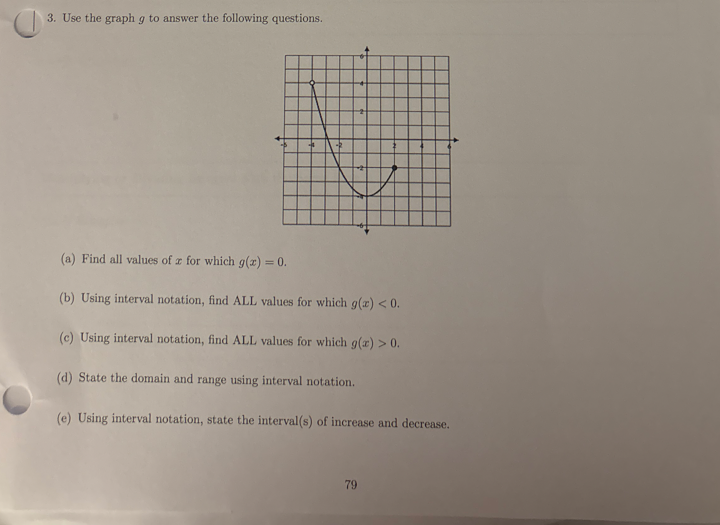 Solved (a) ﻿Find all values of x ﻿for which g(x)=0.(b) | Chegg.com