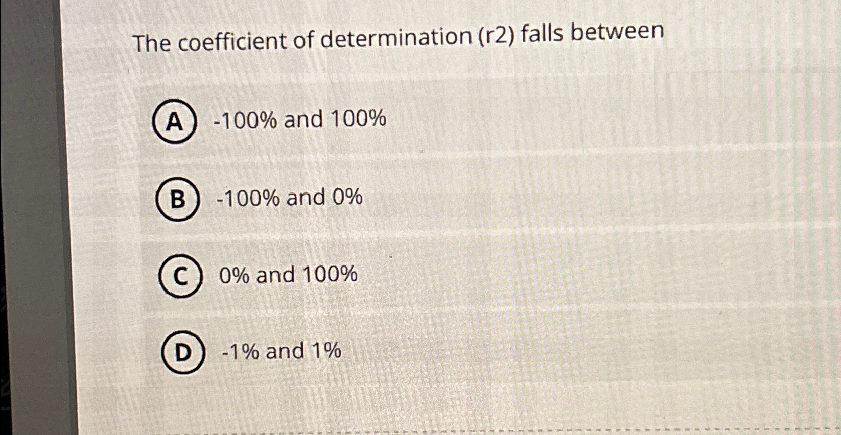 Solved The coefficient of determination ) ﻿falls | Chegg.com