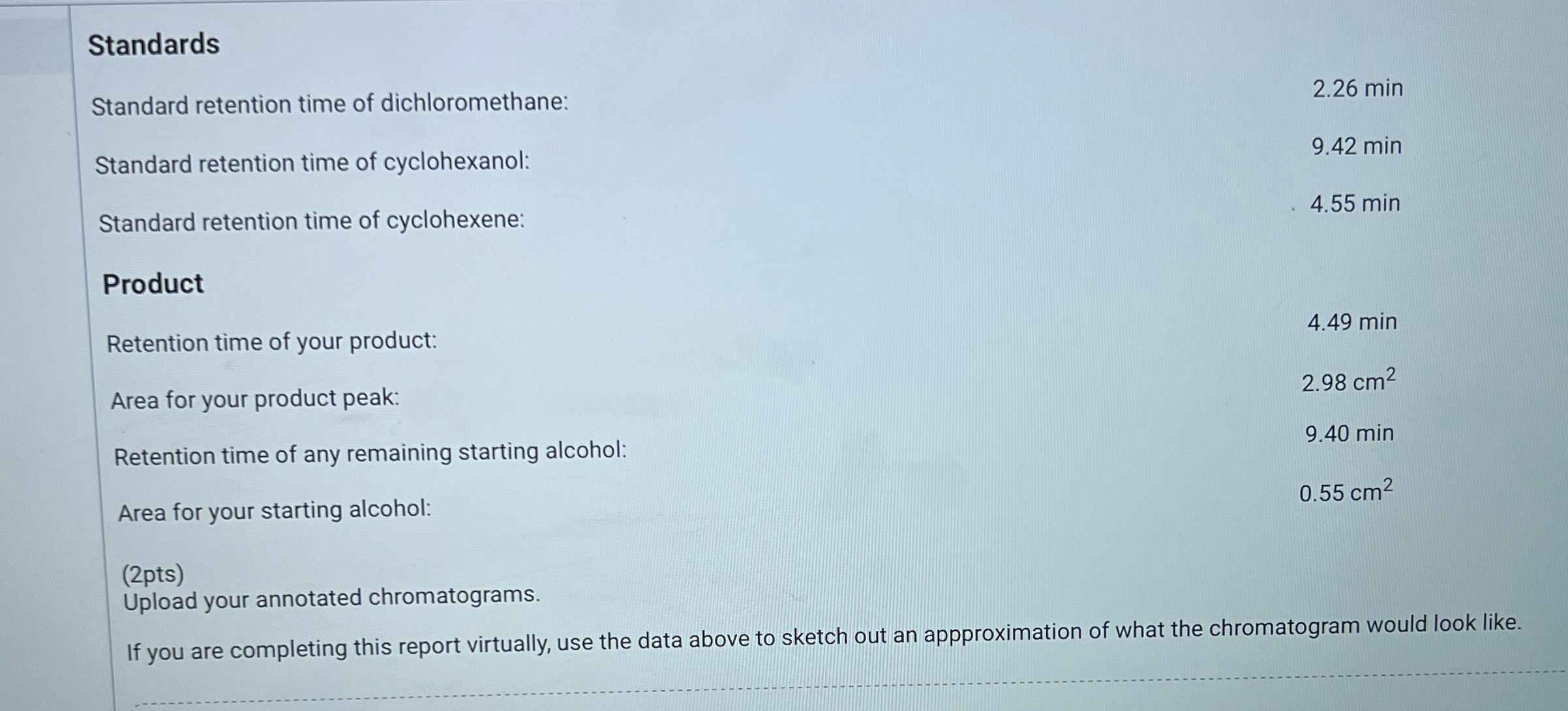 StandardsStandard retention time of | Chegg.com