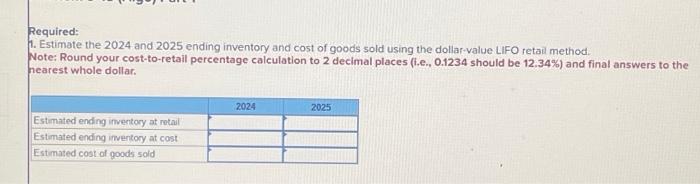 Solved Problem 9-13 (Algo) Retall Inventory method; various | Chegg.com