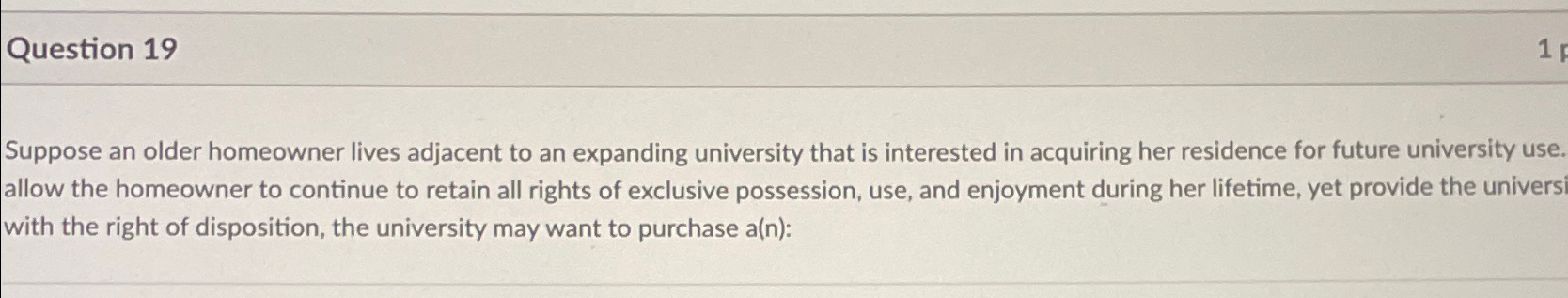 Solved Question 19suppose An Older Homeowner Lives Adjacent 
