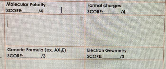 Solved Chemical Formula: TeCl4 Chemical Name: | Chegg.com