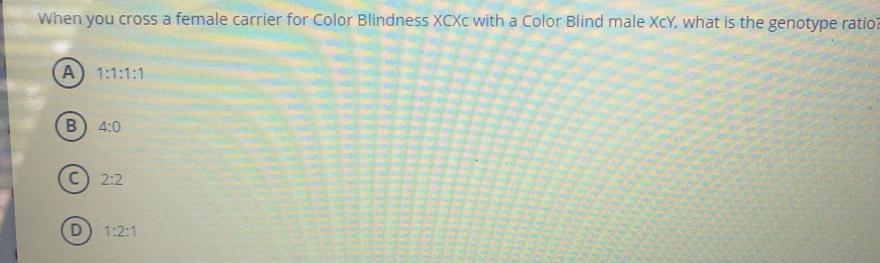 When you cross a female carrier for Color Blindness | Chegg.com