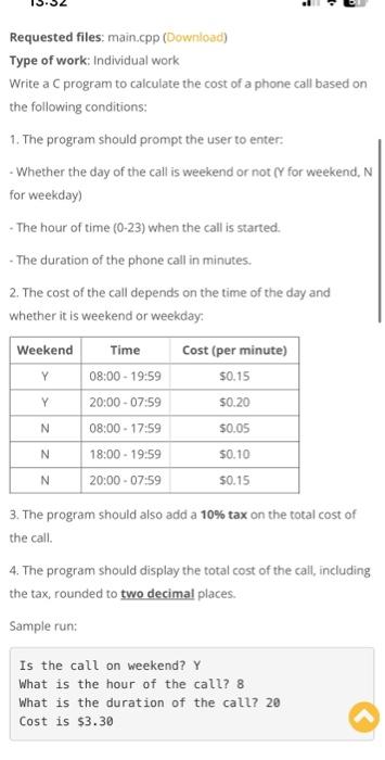 Solved Requested files: main.cpp (Download) Type of work: | Chegg.com