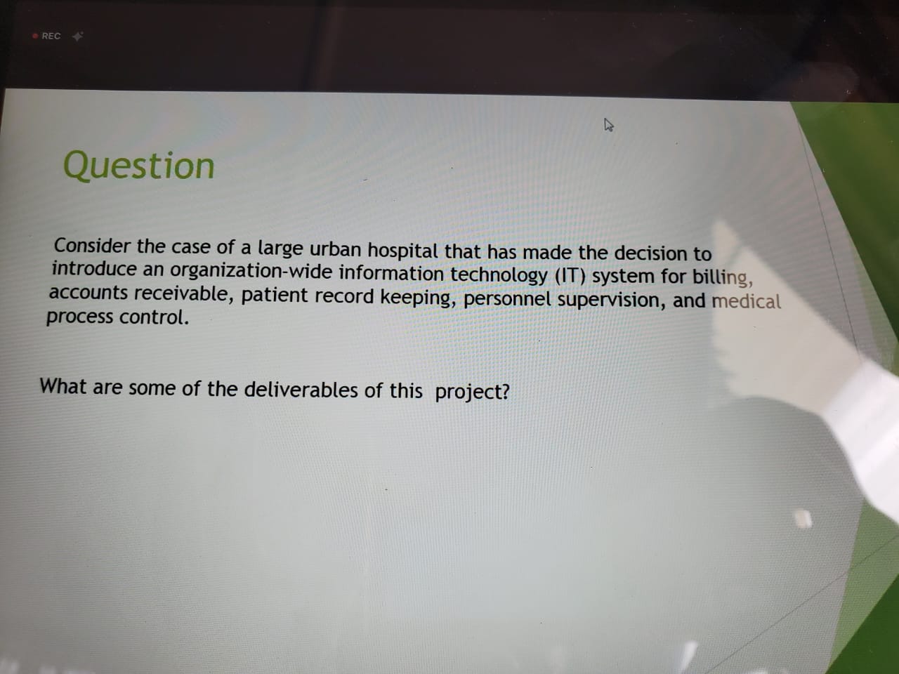 Solved Consider the case of a large urban hospital that has | Chegg.com