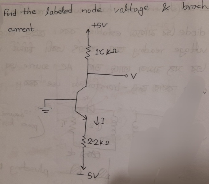 Solved Find the labeled node voltage & brach current. | Chegg.com