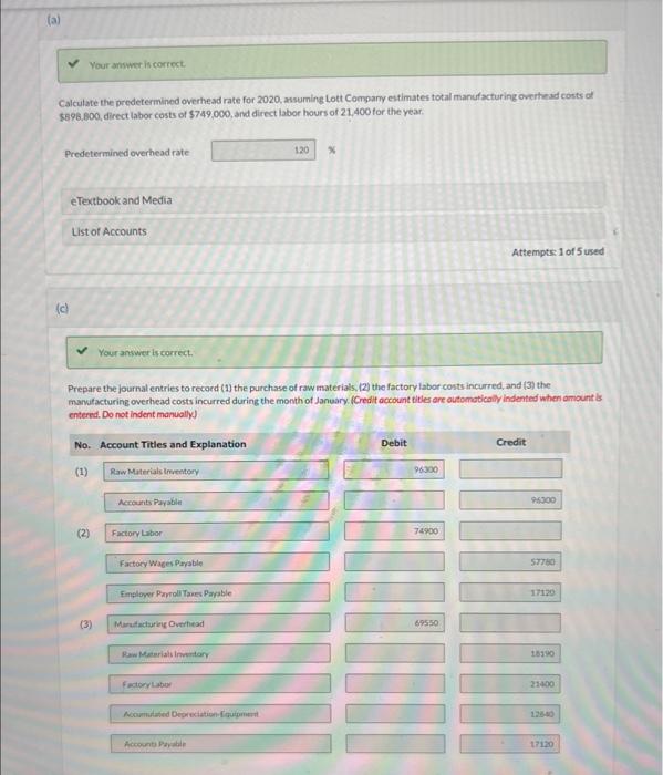 Solved Lott Company uses a job order cost system and applies | Chegg.com