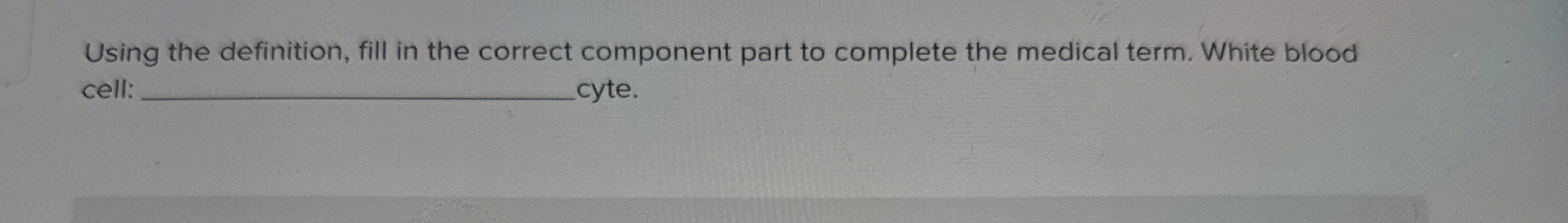 Solved Using the definition, fill in the correct component | Chegg.com