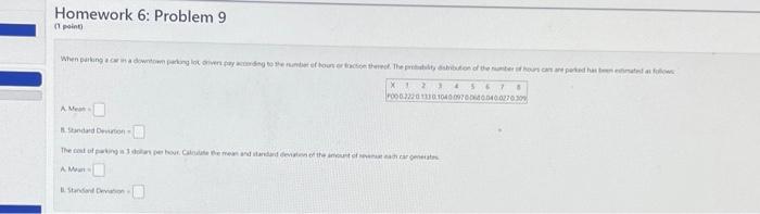 Solved Homework 6: Problem 9 (1 point) When parking a car in | Chegg.com