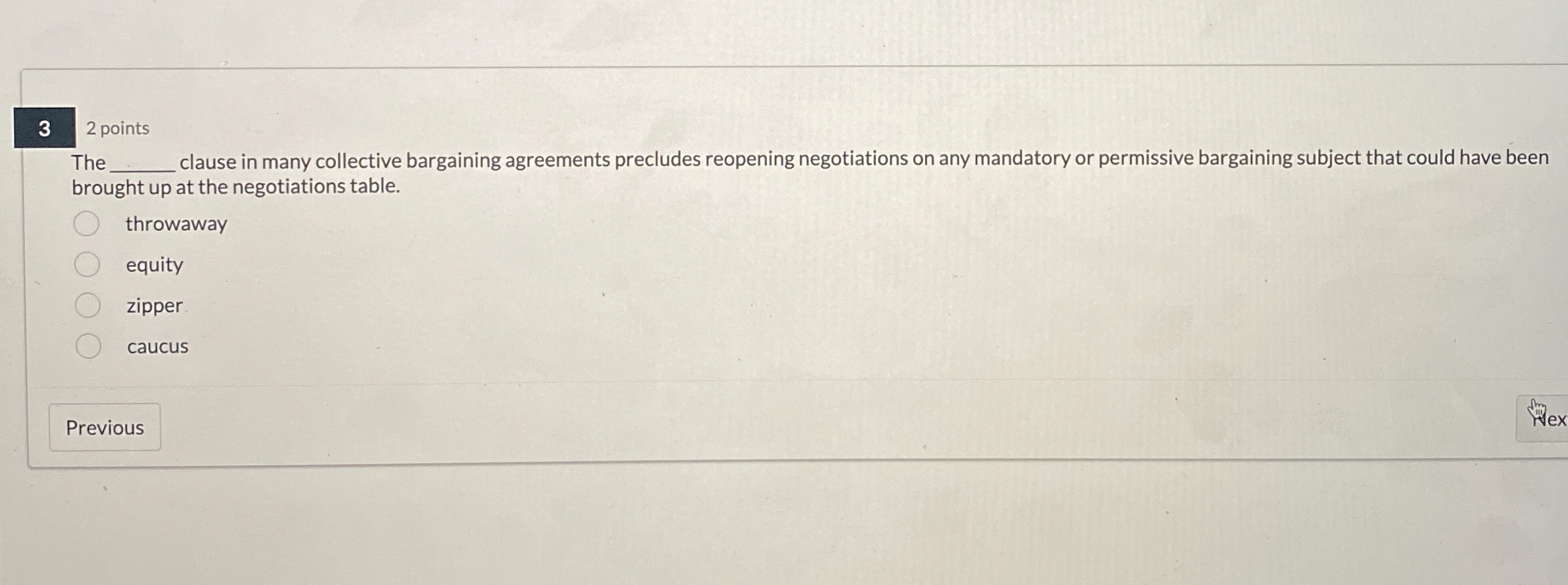 Solved 3 2 ﻿pointsThe ﻿clause in many collective | Chegg.com