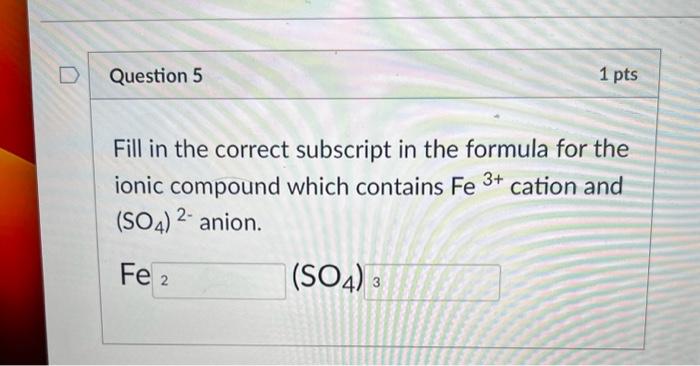 Fill in the correct subscript in the formula for the | Chegg.com