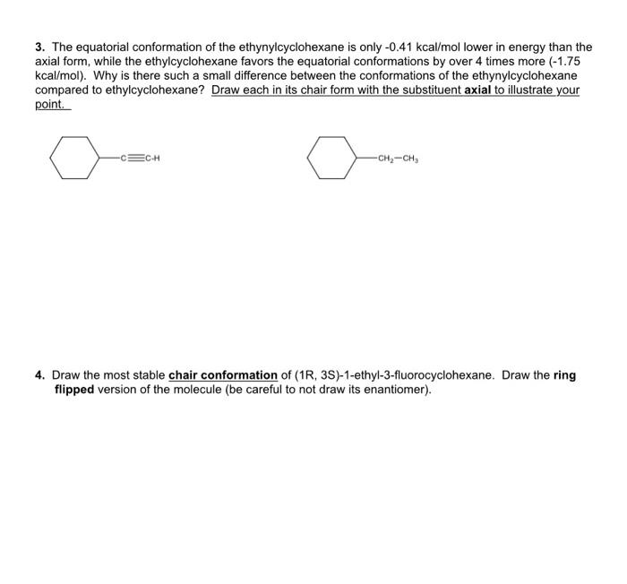 Solved 3. The equatorial conformation of the | Chegg.com