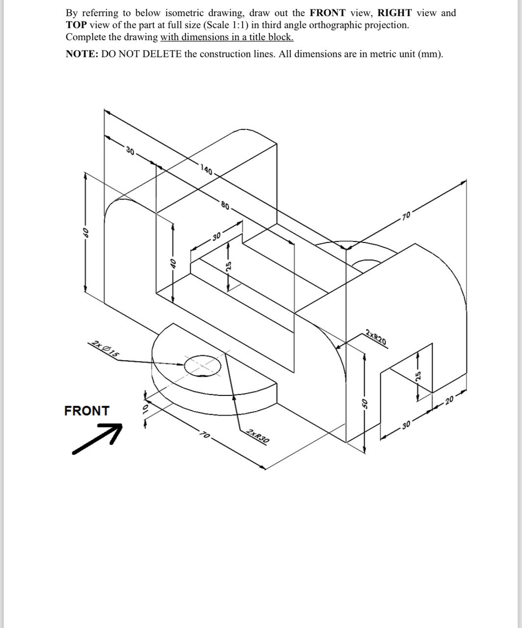 Solved By referring to below isometric drawing, draw out the | Chegg.com
