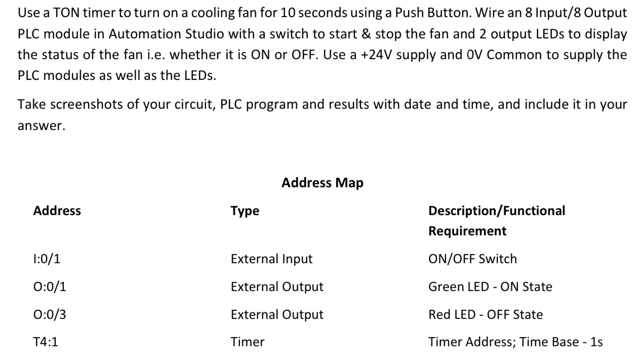 Solved Use automation studio software pls | Chegg.com