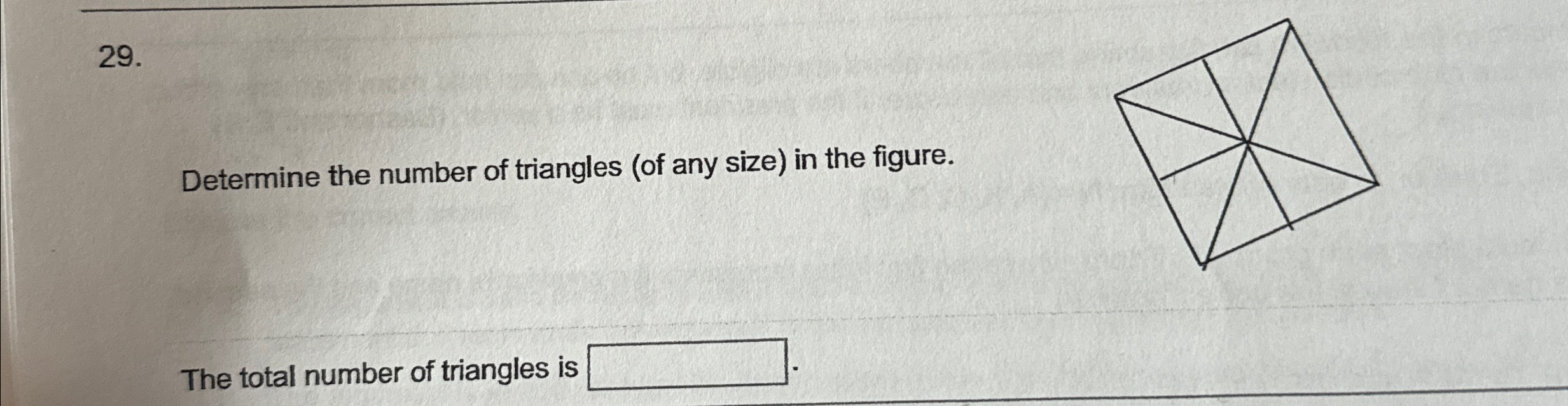Solved Determine the number of triangles (of any size) ﻿in | Chegg.com