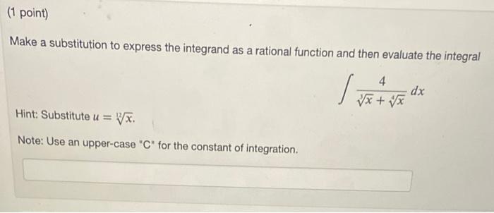 Solved Make a substitution to express the integrand as a | Chegg.com