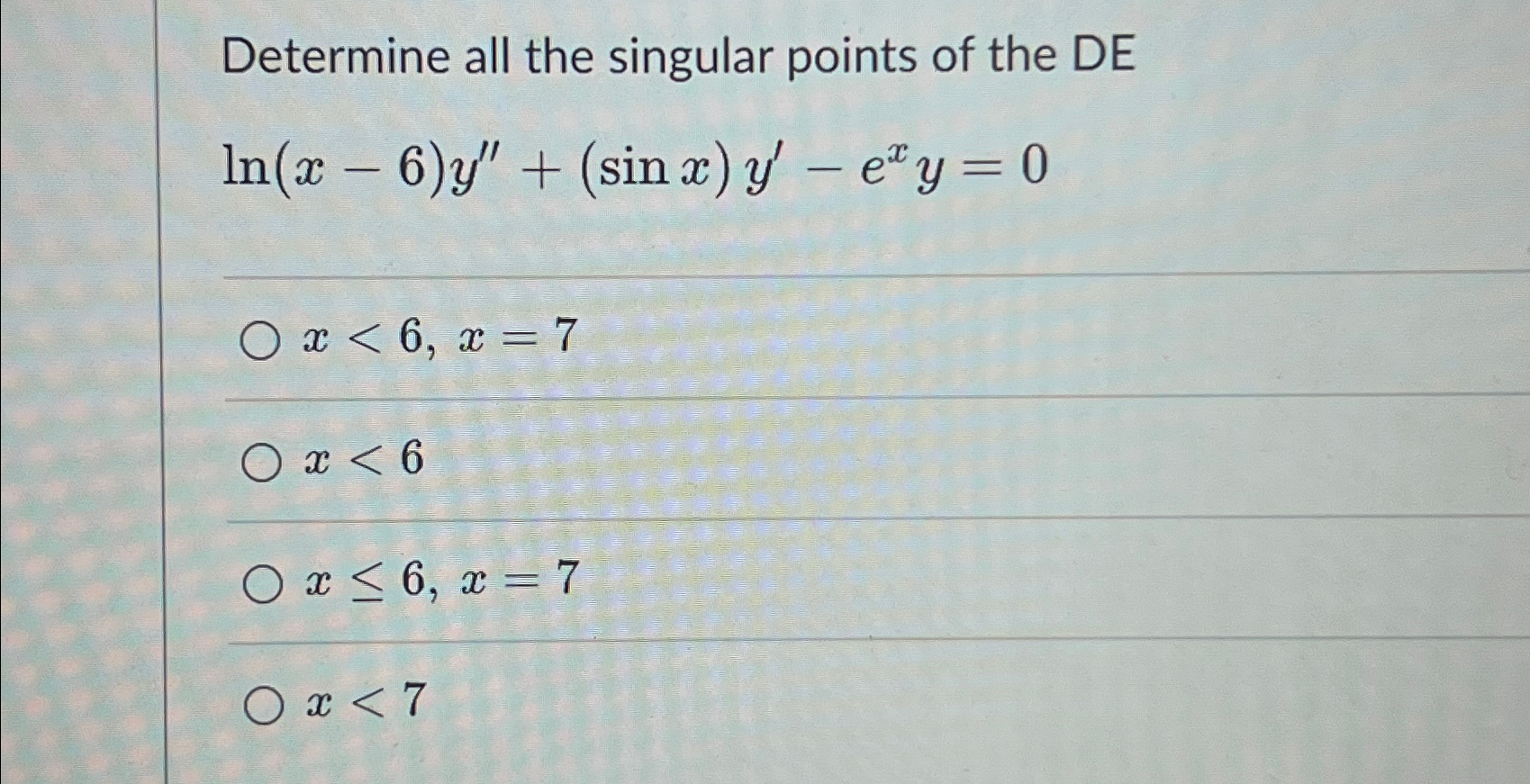 Solved Determine all the singular points of the | Chegg.com