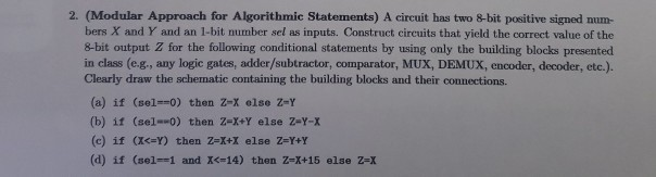 Solved 2. (Modular Approach for Algorithmic Statements) A | Chegg.com