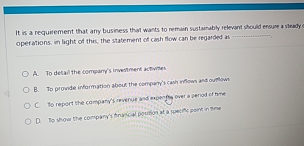 Solved It is a requirement that any business that wants to | Chegg.com
