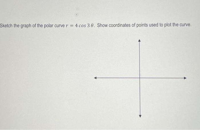 Solved Sketch the graph of the polar curve r=4cos3θ. Show | Chegg.com