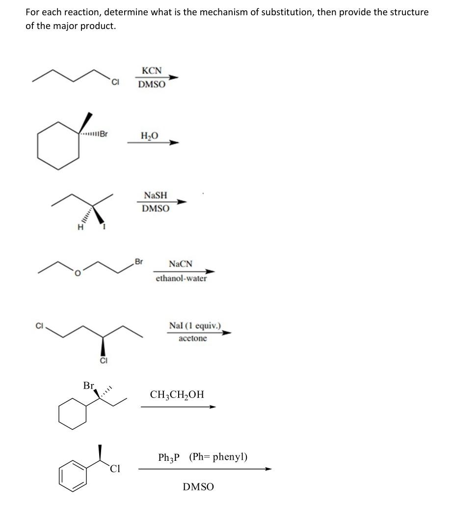 Solved For each reaction, determine what is the mechanism of | Chegg.com