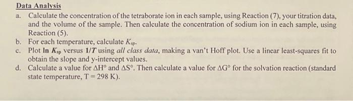 C112L - THERMODYNAMIC ANALYSIS OF BORAX SOLUBILITY | Chegg.com C112L - THERMODYNAMIC ANALYSIS OF BORAX SOLUBILITY | Chegg.com
