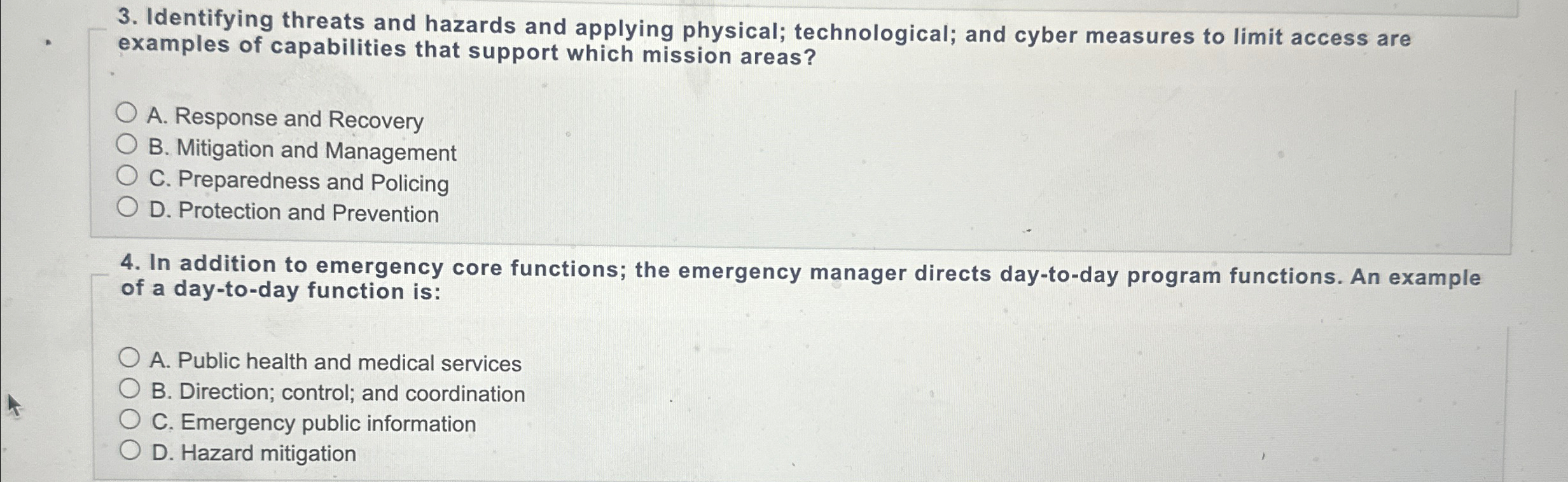 Solved Identifying threats and hazards and applying | Chegg.com